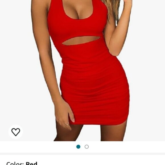 Dresses | Red Halter Dress Cutout Front Back | Poshmark